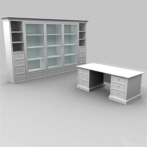 책장 및 테이블 3d 모델 20 Obj Fbx 3ds Max Free3d