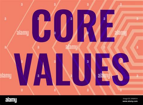 Text Caption Presenting Core Values Business Showcase Principles Which
