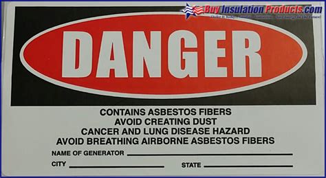 Asbestos Generator Labels Asbestos Warning Stickers