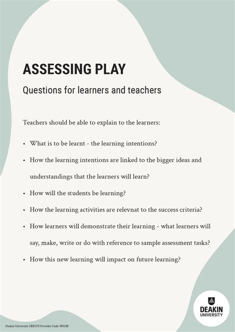 Planning With Clarity When Assessing Play Play Based Teaching Approaches