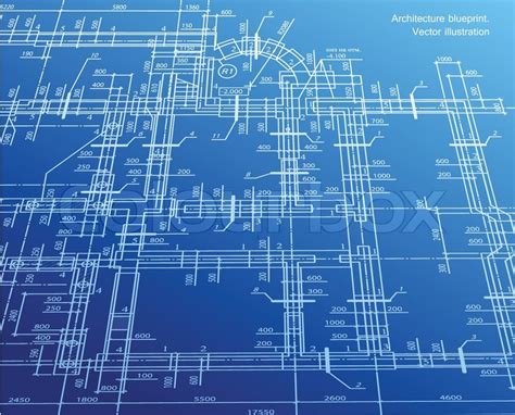 Architecture Blueprint Background Vector Stock Vector Colourbox