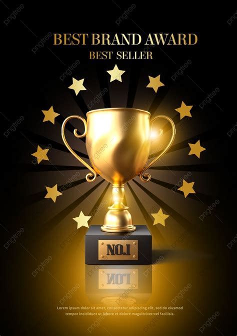 Golden Light Effect Trophy Poster Template Download On Pngtree