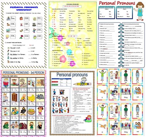 Рабочие листы и игра по теме “personal Pronouns” Изучаем личные местоимения на английском языке