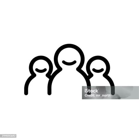 얇은 선 스타일 벡터 일러스트 레이 션의 커뮤니티 아이콘 그래픽 디자인 고립 색상에 대한 스톡 벡터 아트 및 기타 이미지