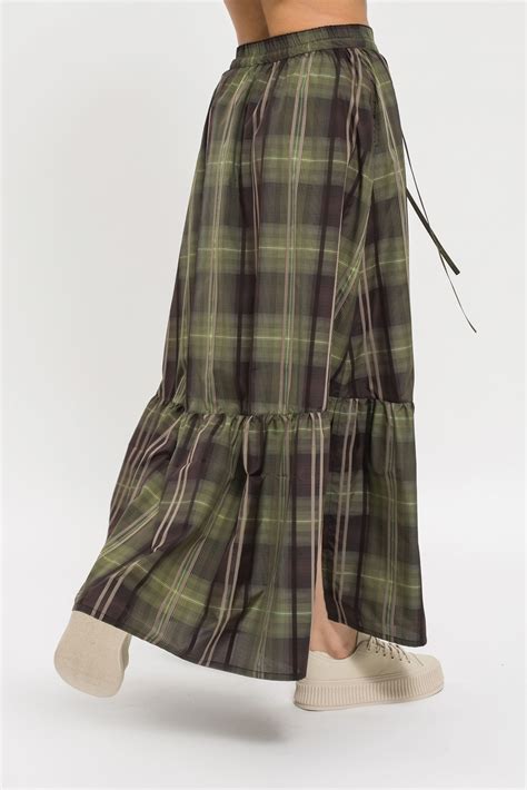 Довга картата спідниця Maxa купити онлайн