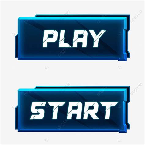 Start Button Clipart Png Images Game Ui Set Of Play And Start Button Play Button Start Button Ui