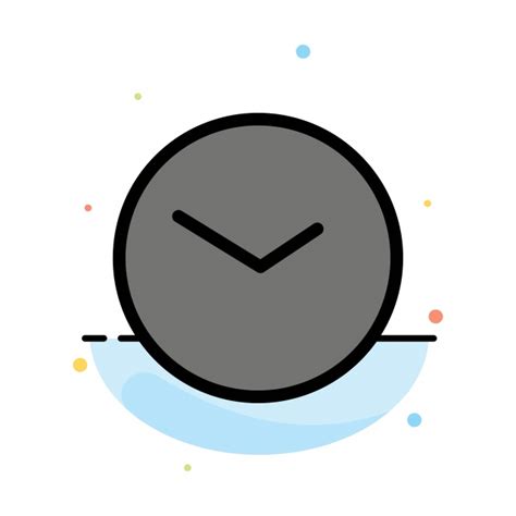 Clock Time Watch Vector Hd Png Images Basic Watch Time Clock Abstract Flat Color Icon Template