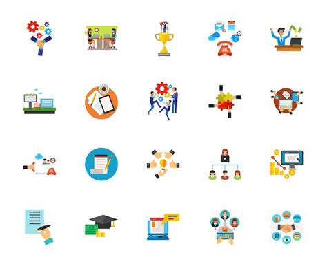 Premium Vector Collaboration Icons Set Outline Style