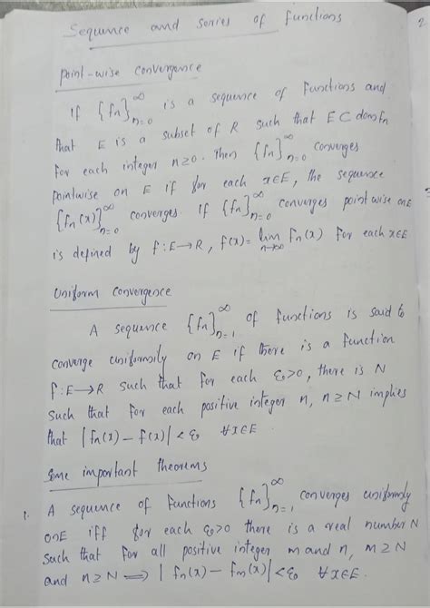 SOLUTION Sequence And Series Of Functions Studypool