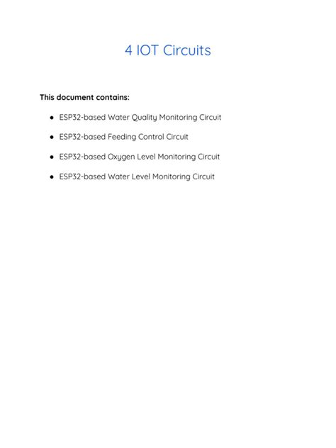 4 Iot Circuits Pdf Sensor Electronic Circuits
