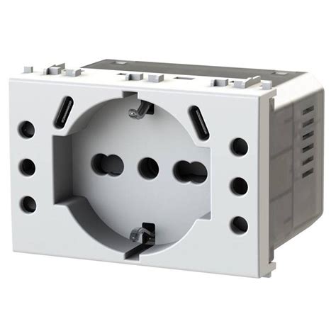 Usb 4box P503 5 Sockets Compatible Vimar Plana White 4busbp503 V14