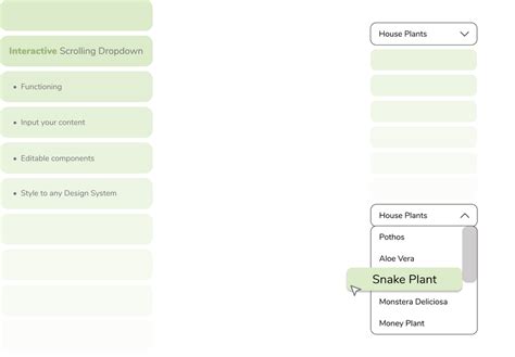 Interactive Scrolling Dropdown Figma