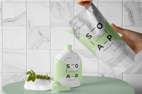 Premium Psd Refillable Container Mockup Design