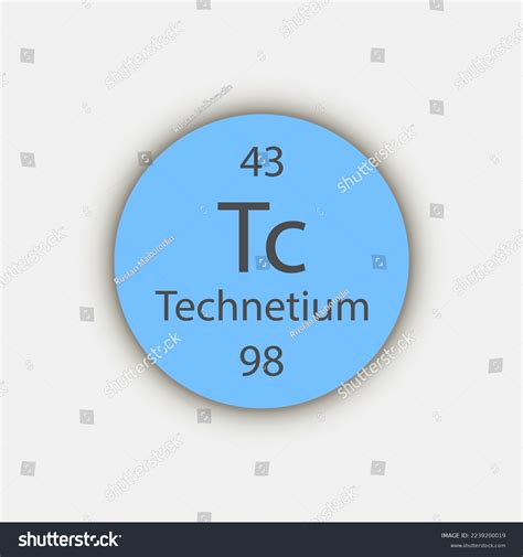 Technetium Symbol Chemical Element Periodic Table Stock Vector Royalty Free 2239200019