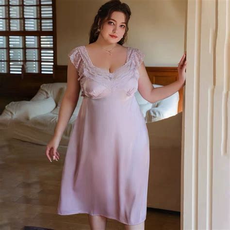 Plus Size Nightie Plus Size Dress Plus Size Lace Embroidery Lingerie