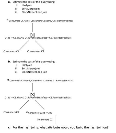 Query Optimization Join Selection For The Queries Chegg