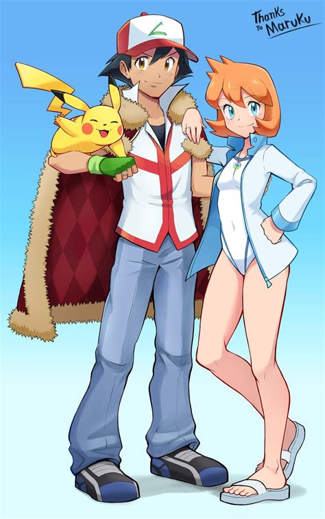 Pikachu Ash Ketchum And Misty Pokemon And More Drawn By Mr Thunderigor Danbooru