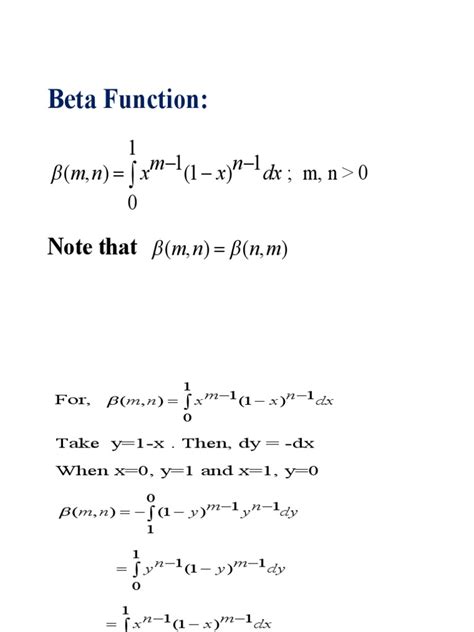 Beta Function M N Mn X X Dx Mn Nm Pdf Trigonometric Functions