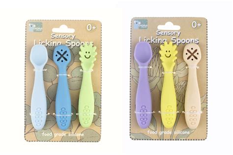 Silicone Sensory Licking Spoon Assorted Colours My Baby Cairns