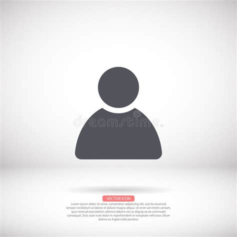Human Vector Icon Lorem Ipsum Flat Design Stock Illustration