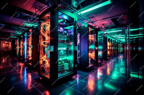 Premium Photo Server With Computers In A Data Center