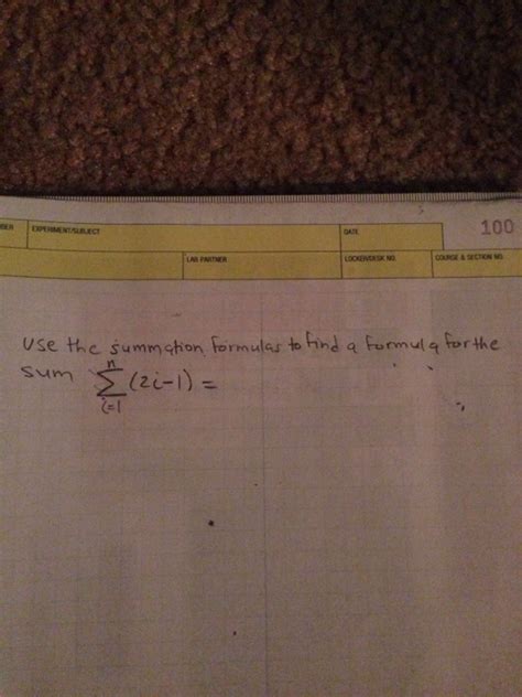 Solved Use The Summation Formulas To Find A Formula For The Chegg Com