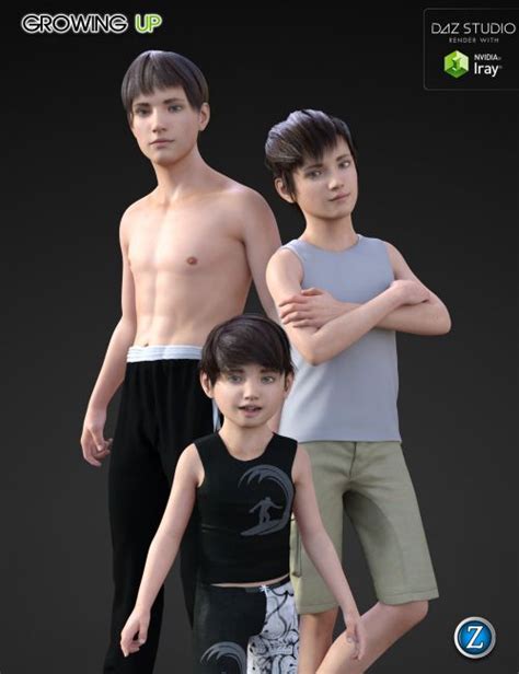Growing Up For Genesis Male S D Models For Poser And Daz Studio
