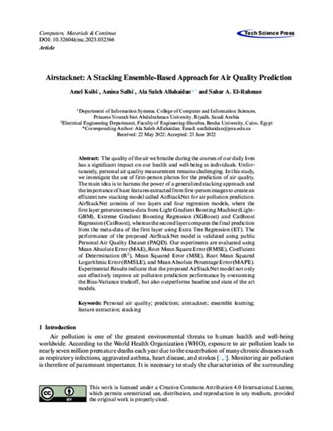 Pdf Airstacknet Enhanced Air Quality Prediction