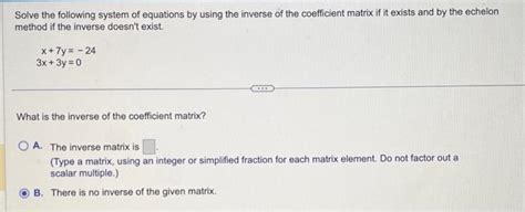 solved solve the following system of equations by using the
