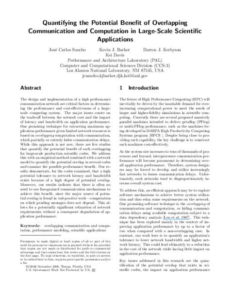 pdf quantifying the potential benefit of overlapping communication