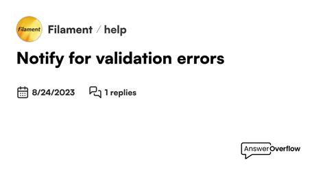 Notify For Validation Errors Filament