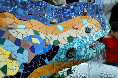 Barcelona Photoblog Trencadis Lizard By Gaudi At Park Guell Barcelona
