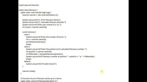 Write A Java Program To Print Fibonacci Series Up To A Given Number Or