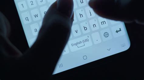 Hands Typing Text On Smartphone Close Up Using Smartphone Close Up At Night Communication