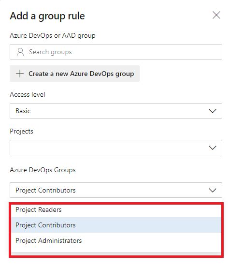 azure devops group rules stack overflow