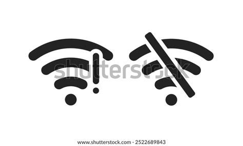 Wifi Internet Connection Not Activated Concept Stock Vector Royalty