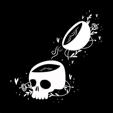 조디악 물병자리 표지판 할로윈 해골 뼈 개체 아이콘 별 그래픽 흑백 인쇄 프리미엄 벡터