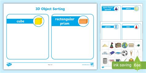 3d Objects Sorting Activity Teacher Made Twinkl