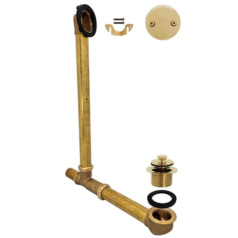 Westbrass 20 In Above Floor Brass Bathtub Overflow With Twist And
