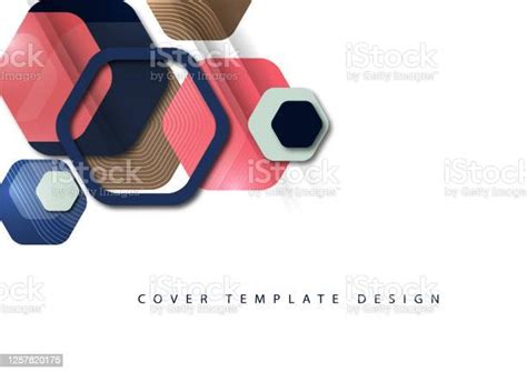 둥근 색 육각형의 추상적 배경 비즈니스 프레젠테이션 템플릿입니다 현대적인 기하학적 디자인 벡터 0명에 대한 스톡 벡터 아트 및 기타 이미지 Istock