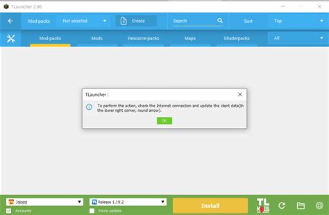 Somethings Wrong When I Try To Create A Modpack R Tlauncher