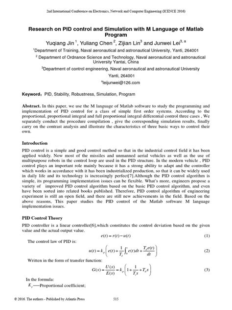 Yuqiang Jin Yuliang Chen Zijian Lin And Junwei Lei Pdf