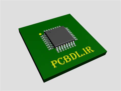 دانلود کتابخانه فوت پرینت میکروکنترلر ATmega 8 SMD به همراه مدل سه بعدی دانلود PCB