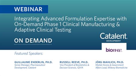 On Demand Phase 1 Clinical Manufacturing And Adaptive Testing