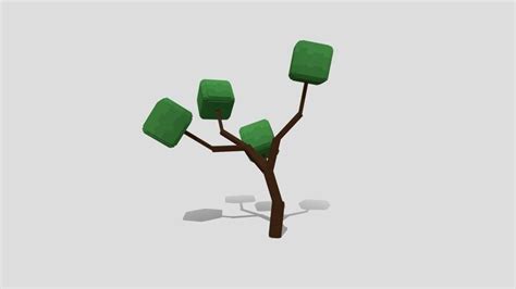 Artstation Voxel Tree 21 Model 3d Lowpoly Game Asset Game Assets