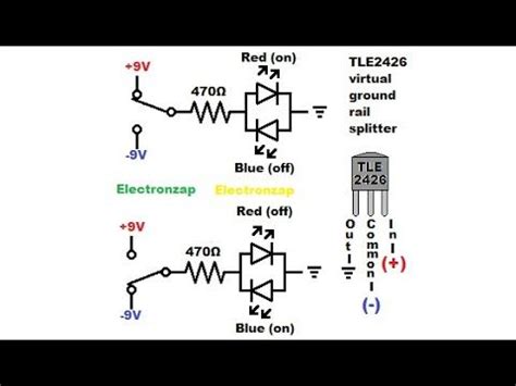 Alternating Load Current Direction Using The TLE2426 Virtual Ground Rail Splitter Electronics