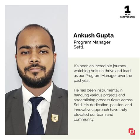 Ankush Gupta On Linkedin Workanniversary Settl