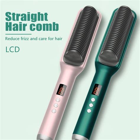 2 In 1 헤어 스트레이트 너 컬링 아이언 음이온 핫 에어 브러시 음이온 스트레이트 아이언 헤어 스트레이트 닝 브러쉬