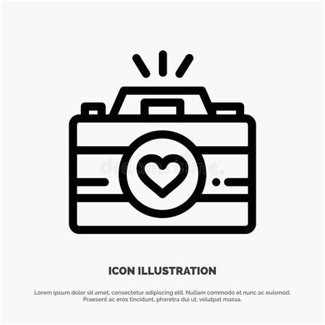 Camera Cam Videogame Images Couple Photography Line Icon Vector Stock Vector Illustration