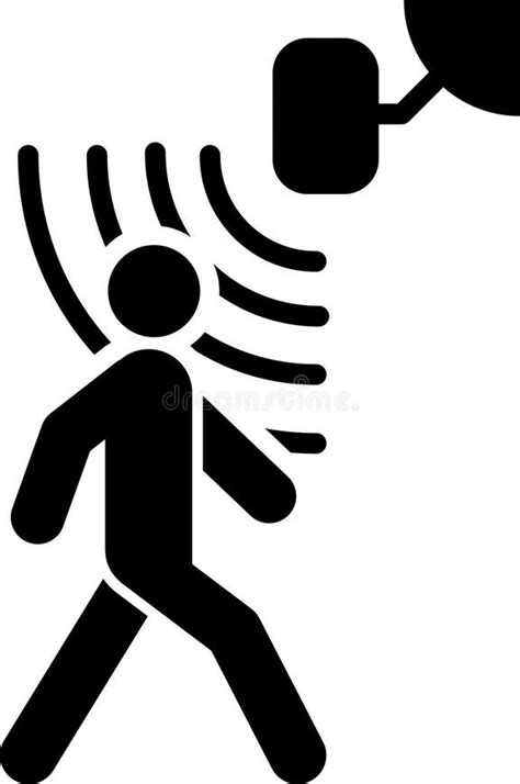Motion Sensor Icon Movement Sensor Symbol In Flat Style For Your Web